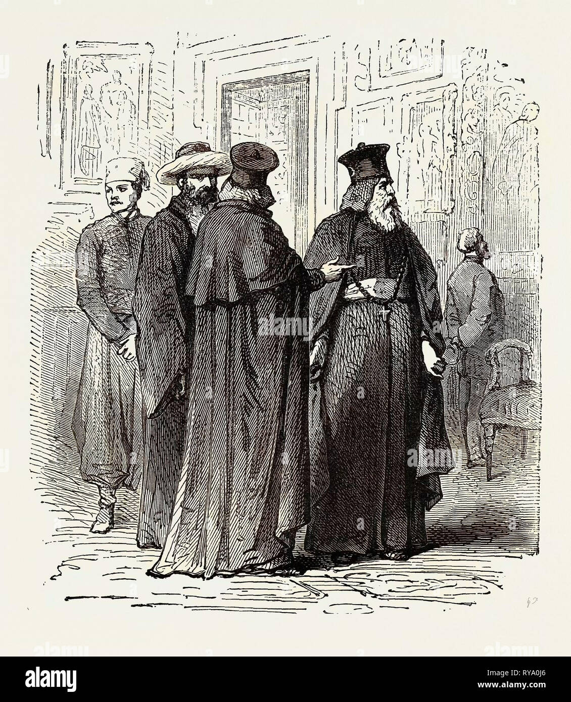 Sketches of Foreign Priests at Rome, 1870 Stock Photo - Alamy