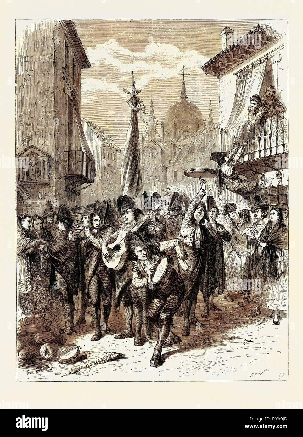 Spanish Carnival, 1870 Stock Photo - Alamy
