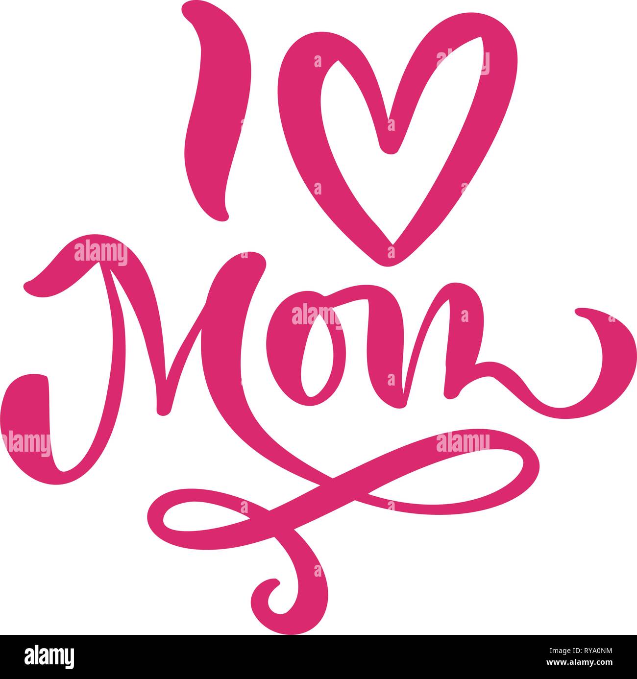 Mom Written In Calligraphy