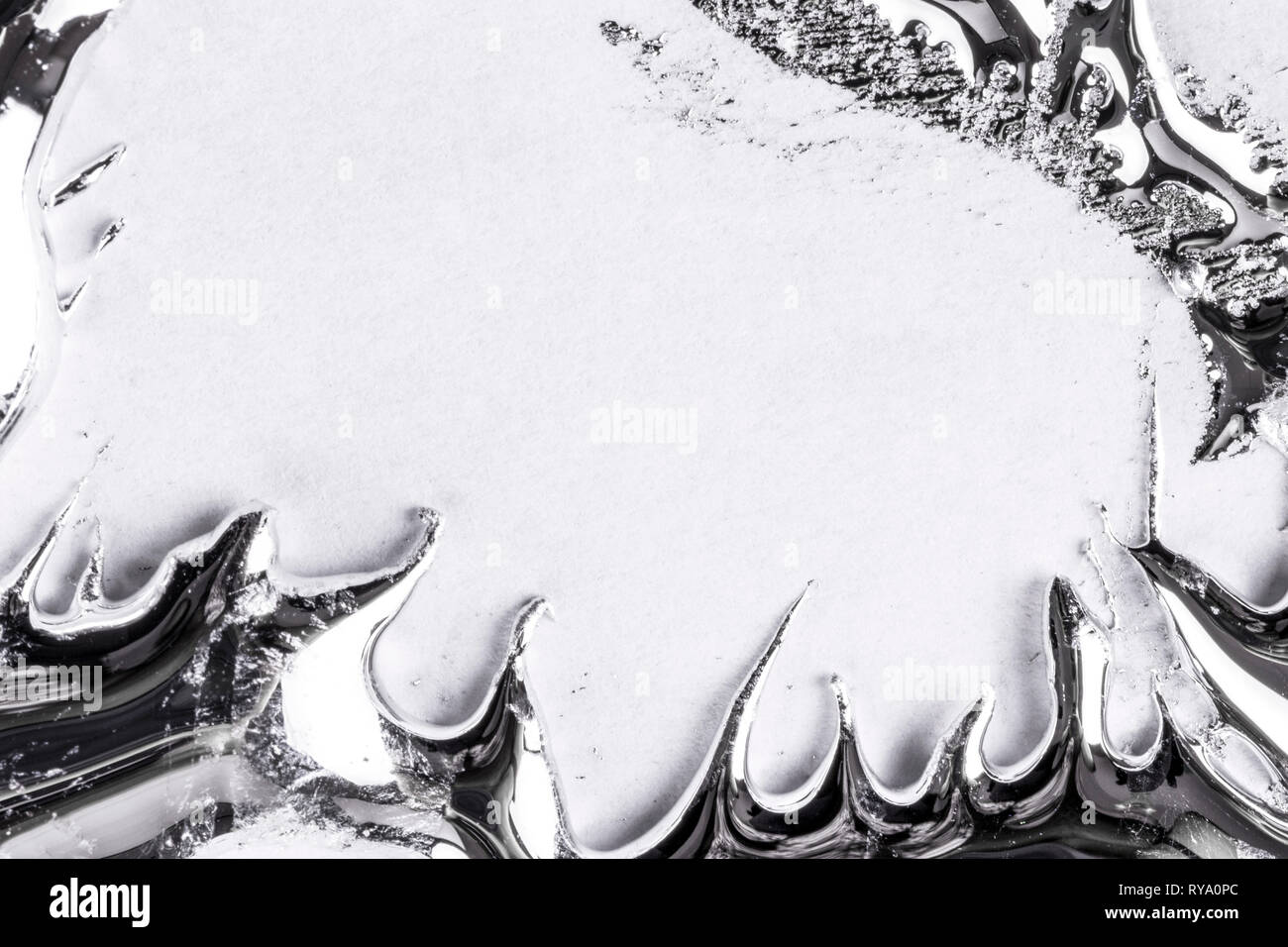 liquid metal drips, image on white background Stock Photo - Alamy