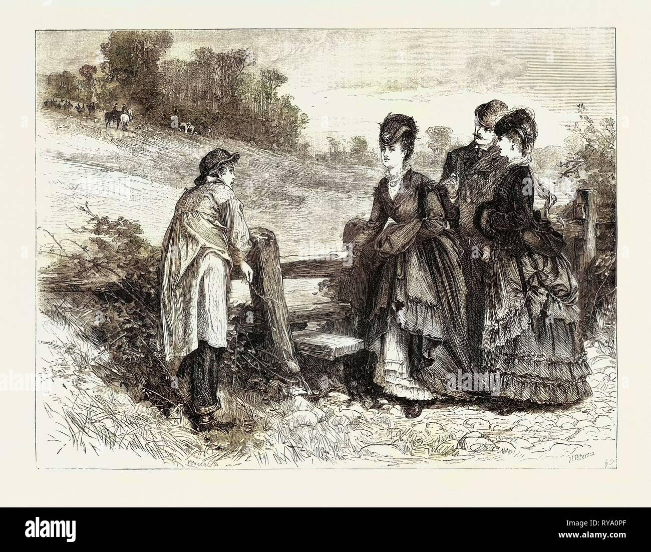 Will the Fox Break This Side?, 1870 Stock Photo - Alamy