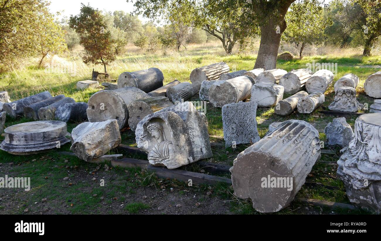 Historic site of Troy, Turkey Stock Photo - Alamy