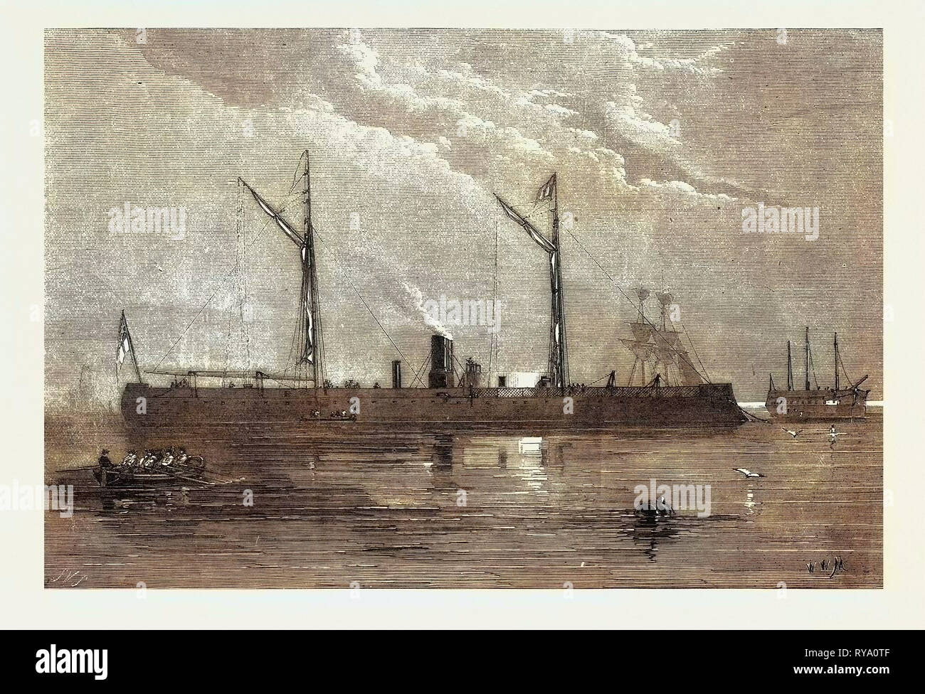 H.M. Ironclad 'Hotspur', 1870 Stock Photo - Alamy