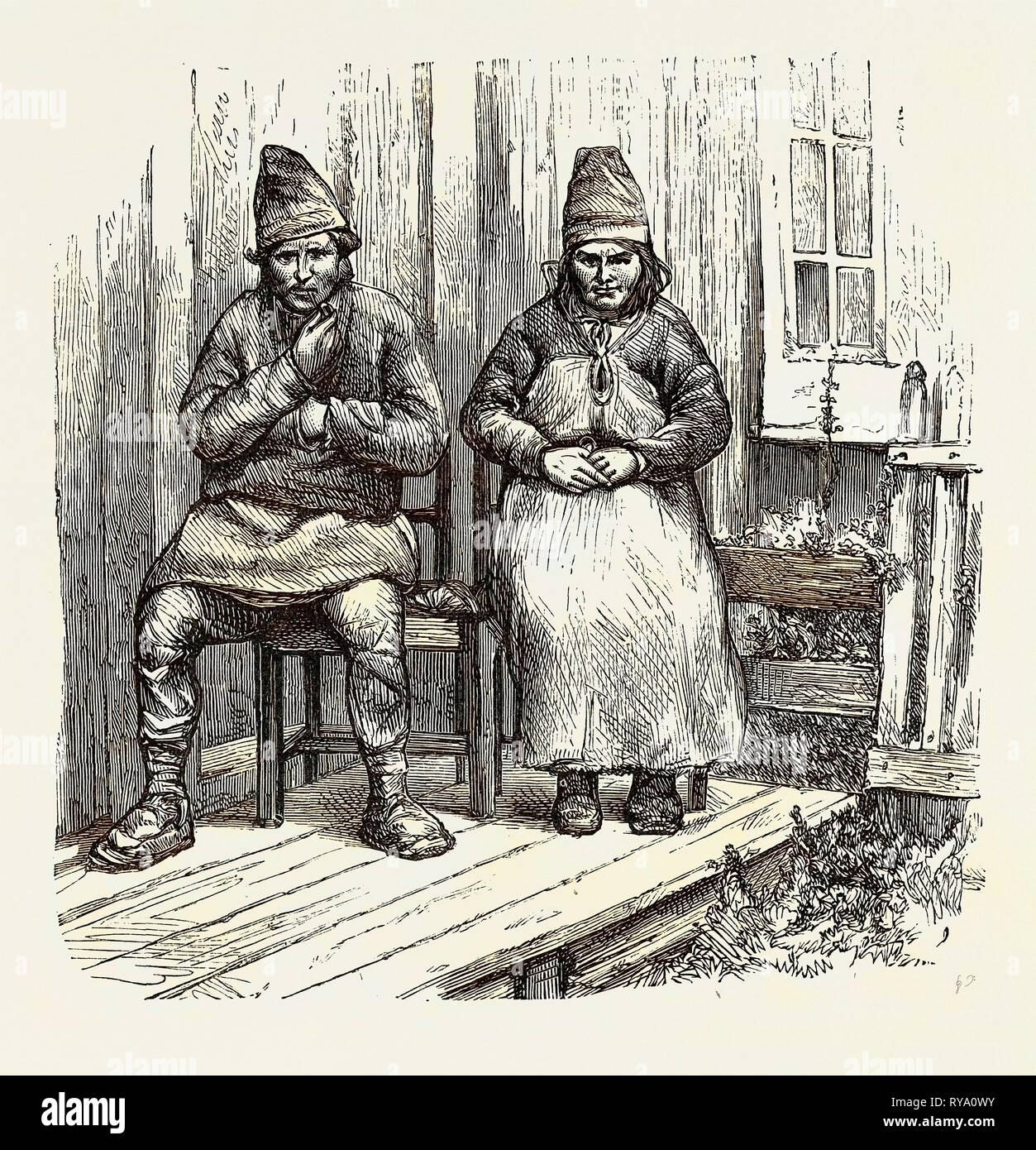 Norwegian Lapps, 1870 Stock Photo - Alamy