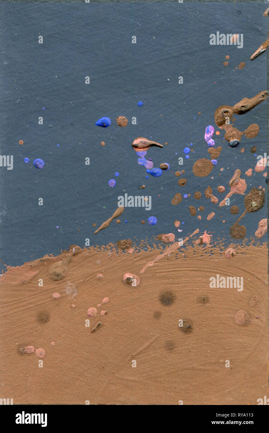 abstract pained canvas. Desert effect acrylic splashes. Hand drawn ...