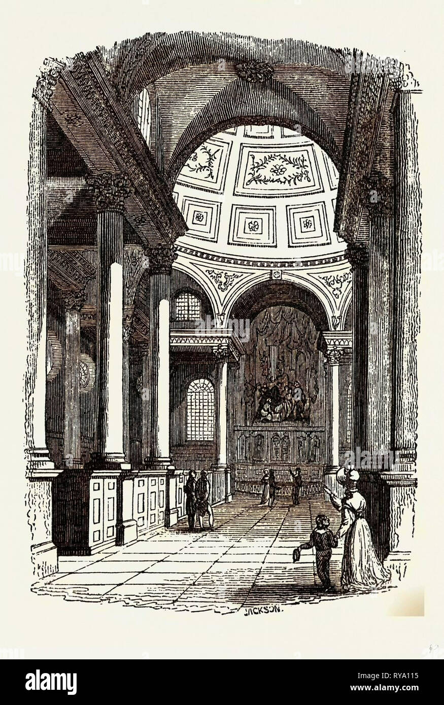 Interior of St. Stephens Walbrook Stock Photo - Alamy