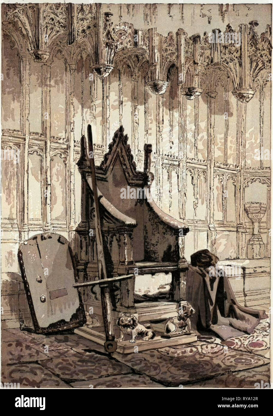 The Coronation Chair UK Stock Photo - Alamy