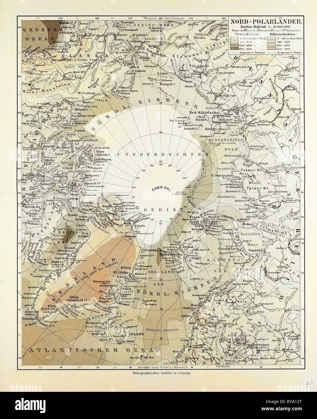 North pole map chart hi-res stock photography and images - Alamy