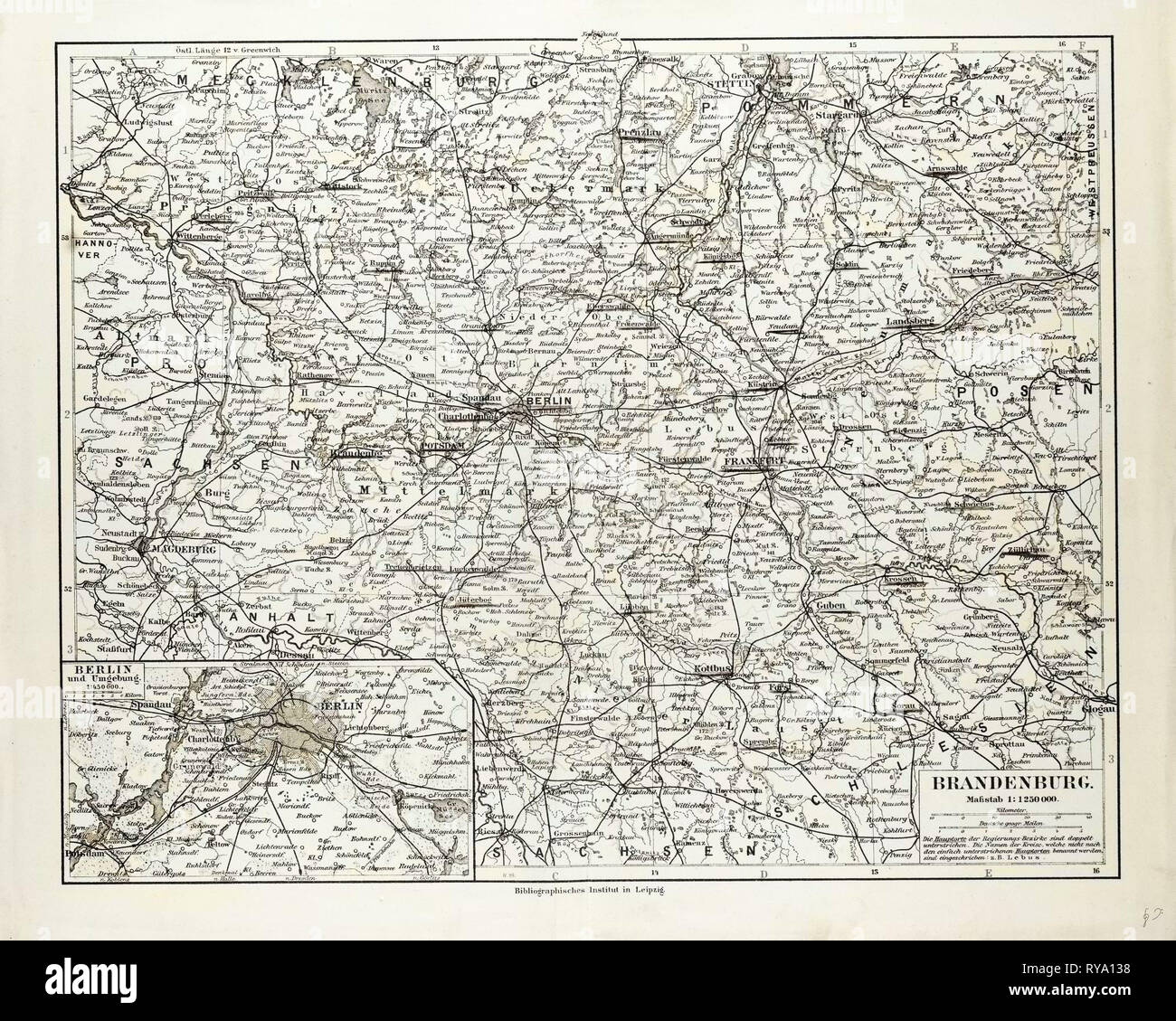 Brandenburg map hi-res stock photography and images - Alamy