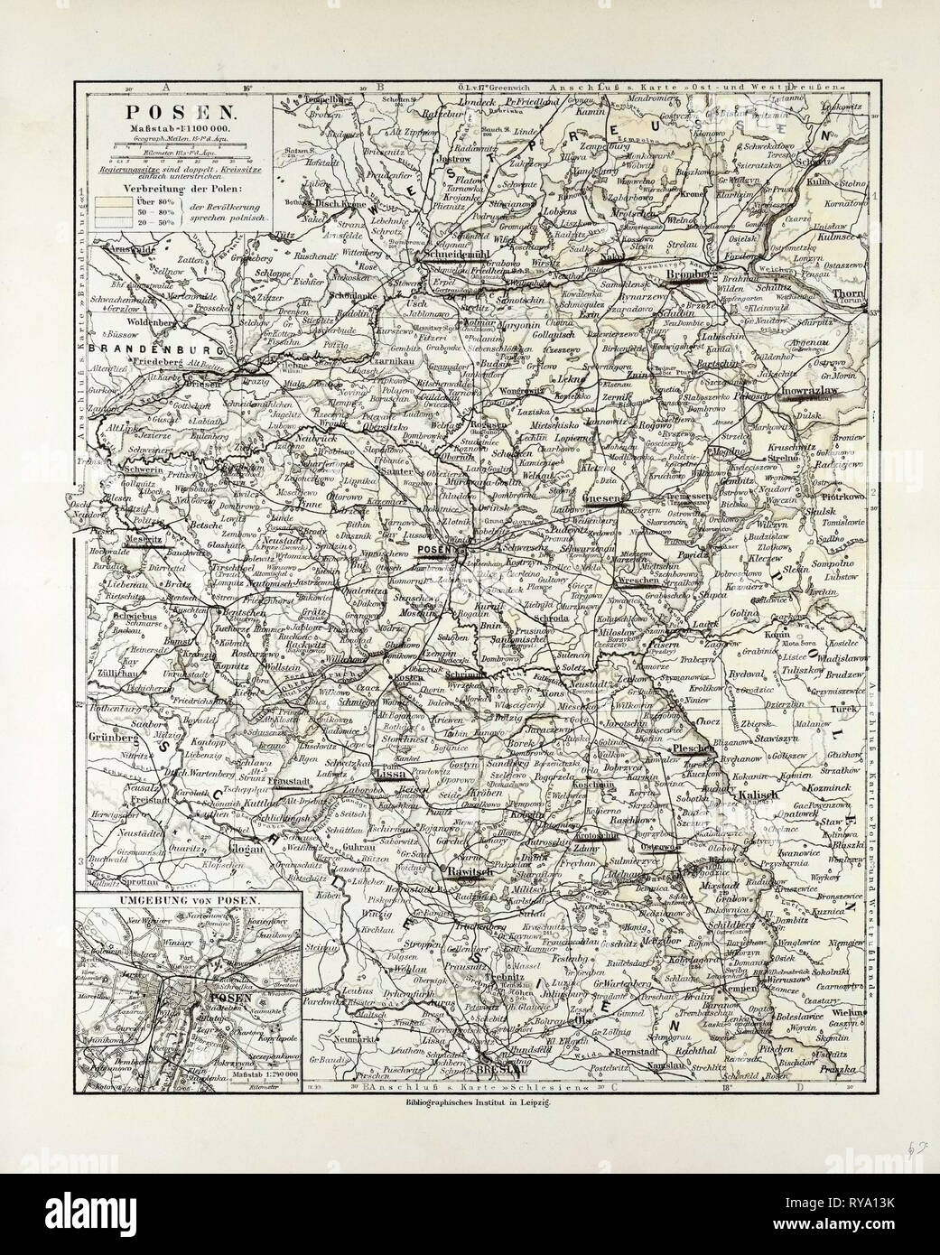 Posen map hi-res stock photography and images - Alamy