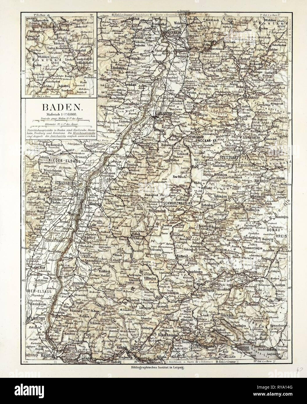 Baden map hi-res stock photography and images - Alamy