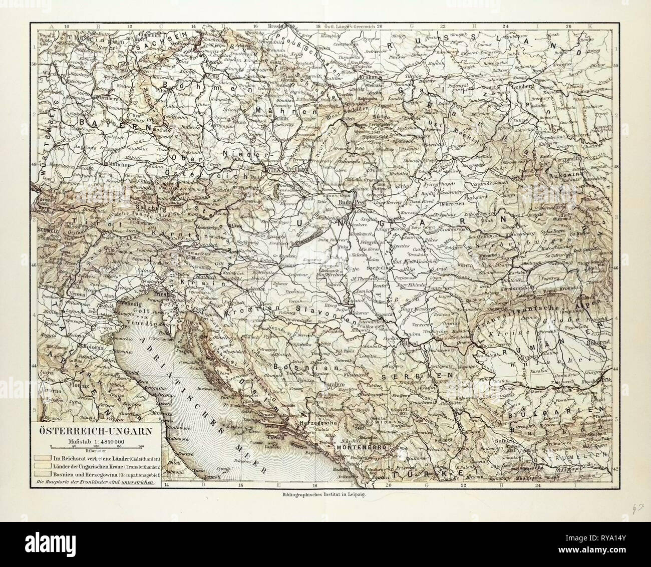 Austria hungary map hi-res stock photography and images - Alamy