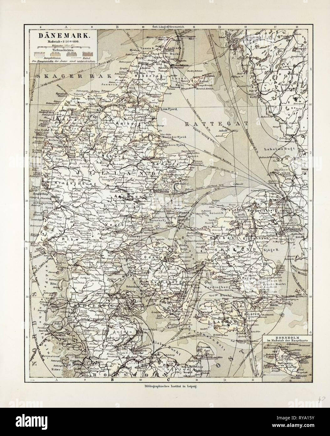 Retro denmark map hi-res stock photography and images - Alamy