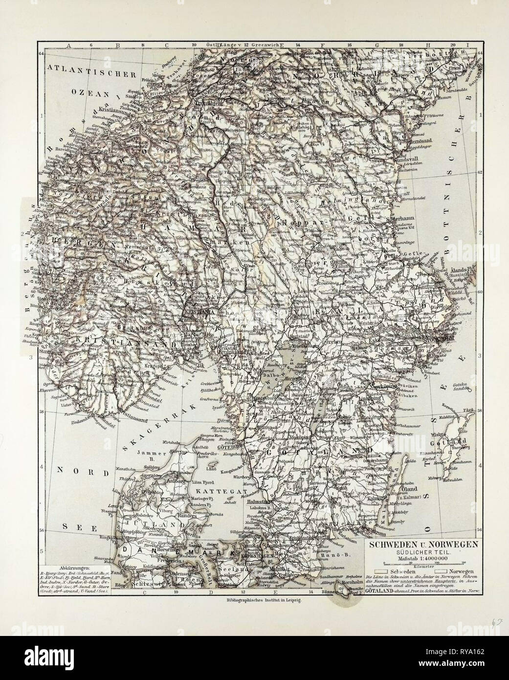 Southern norway map hi-res stock photography and images - Alamy