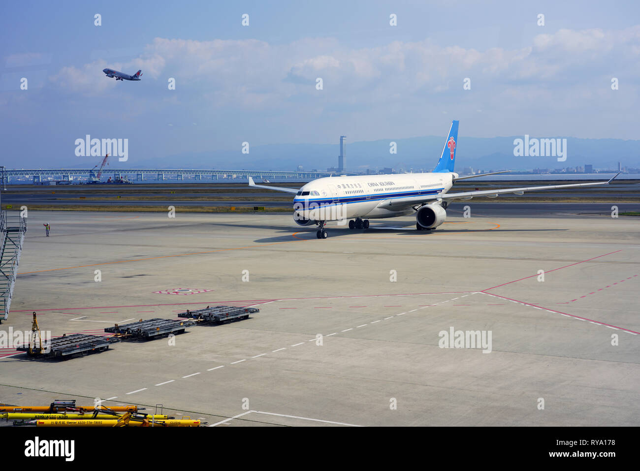 OSAKA, JAPAN -1 MAR 2019- View of an Airbus A330-200 airplane from ...