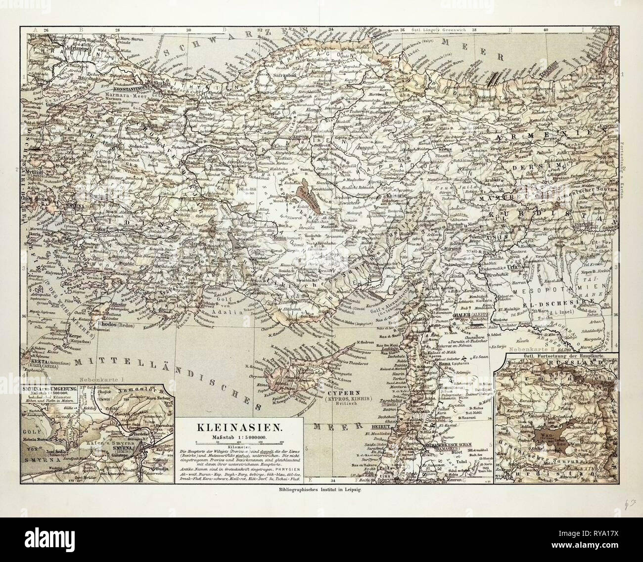 Vintage turkey map hi-res stock photography and images - Alamy