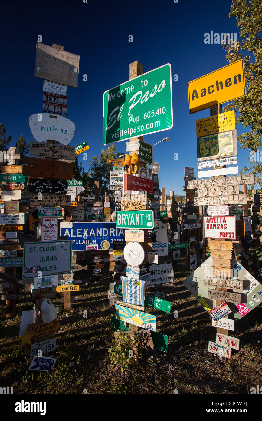 Watson Lake, Watson Lake Region, Yukon Territory, Canada Stock Photo ...