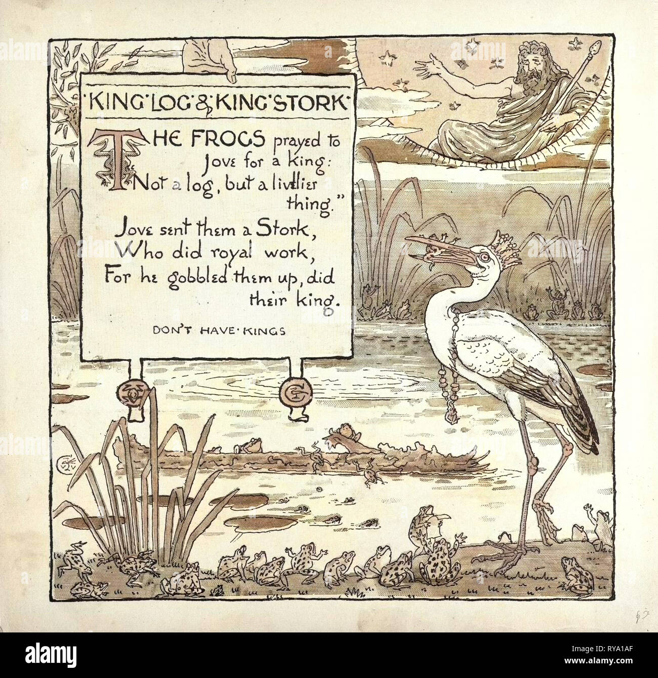 King Log and King's Stork Stock Photo - Alamy