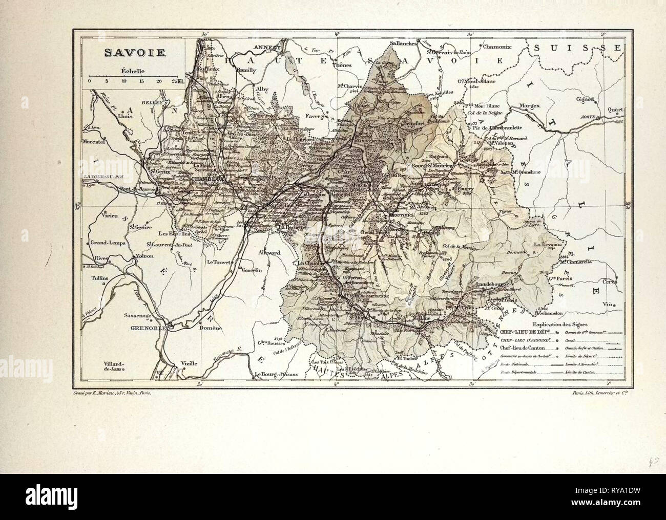 Map savoie hi-res stock photography and images - Alamy