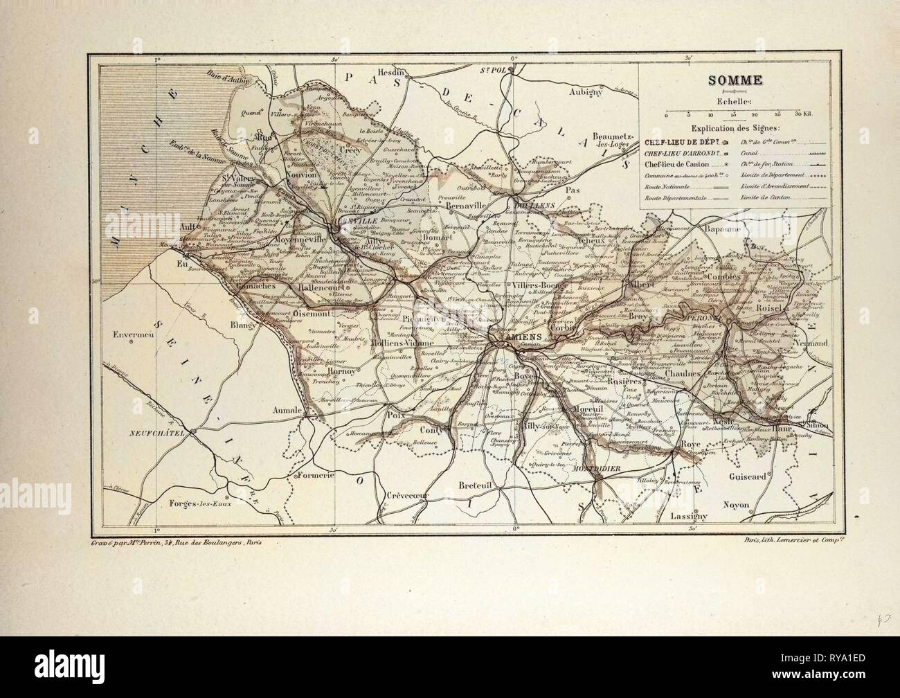 Somme map hi-res stock photography and images - Alamy