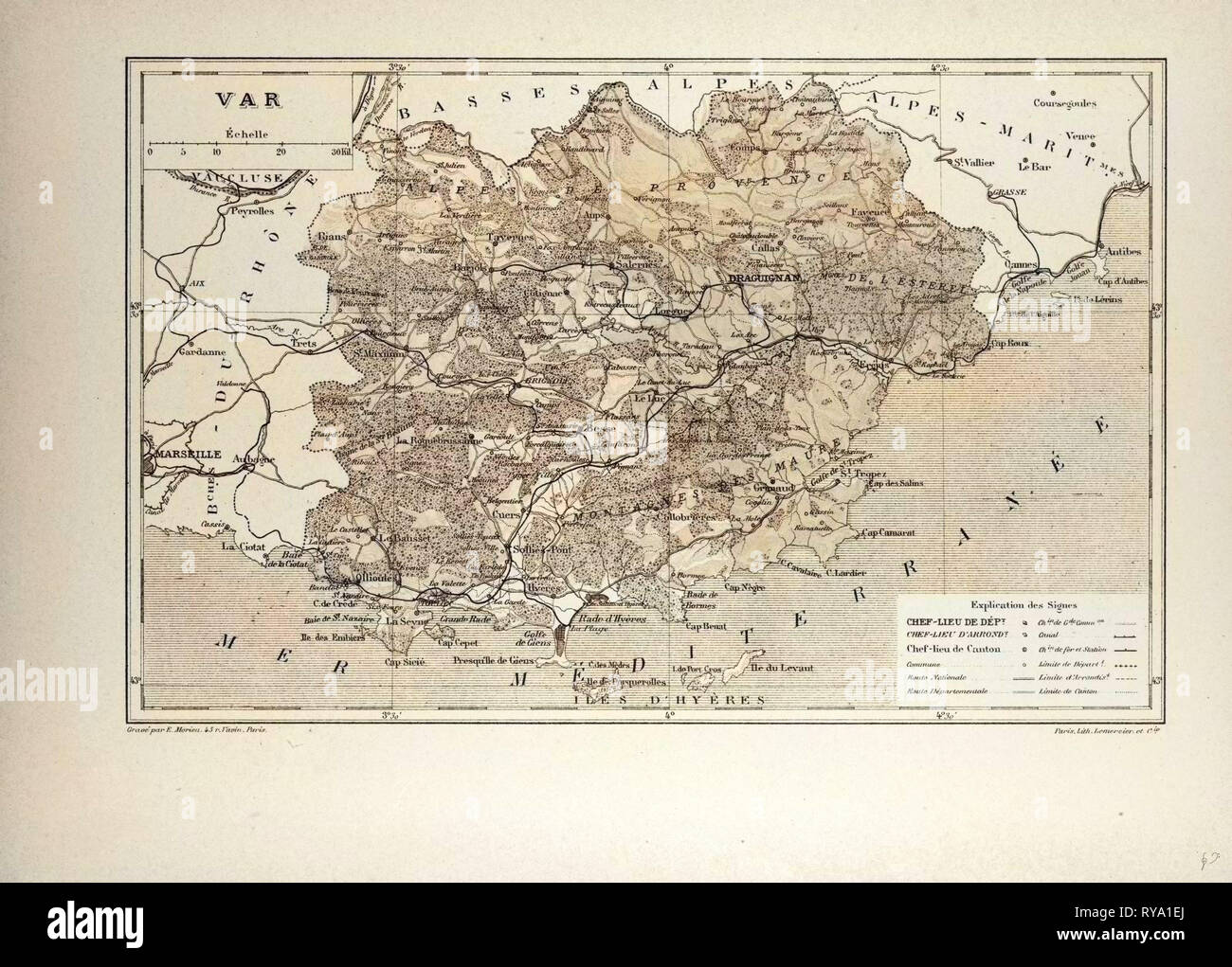 Map var france hi-res stock photography and images - Alamy