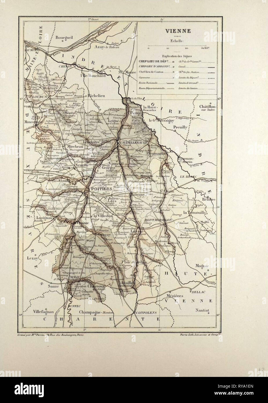 Map of Vienne France Stock Photo - Alamy