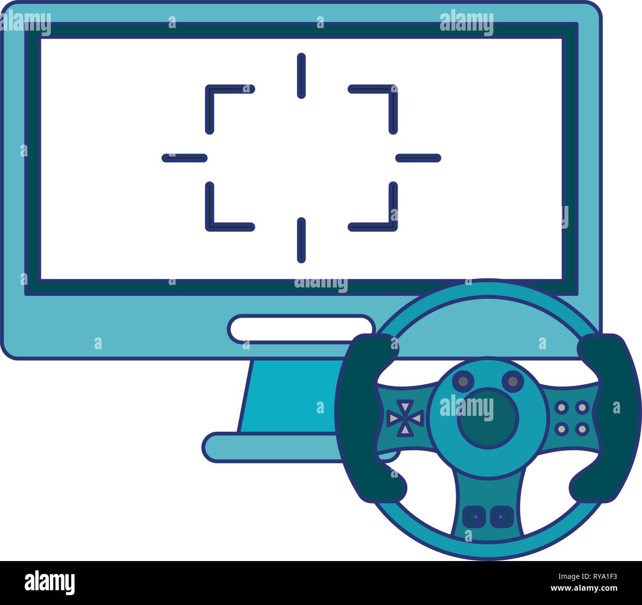 Young steering wheel Stock Vector Images - Alamy