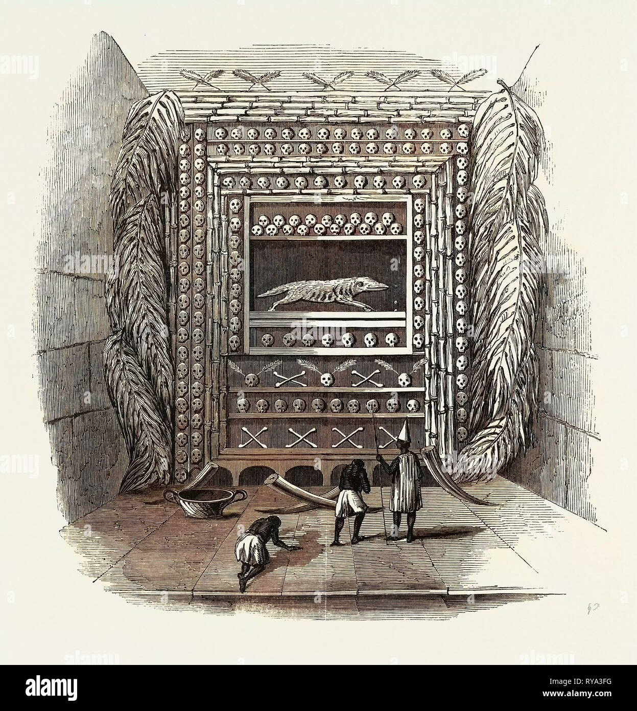 The Western Coast of Africa: Jujuh-House, Oe House of Worship, 1850 ...