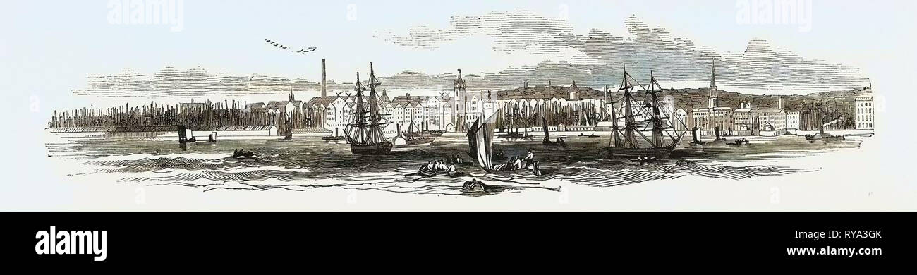 Liverpool, from Woodside, in 1846, UK Stock Photo - Alamy