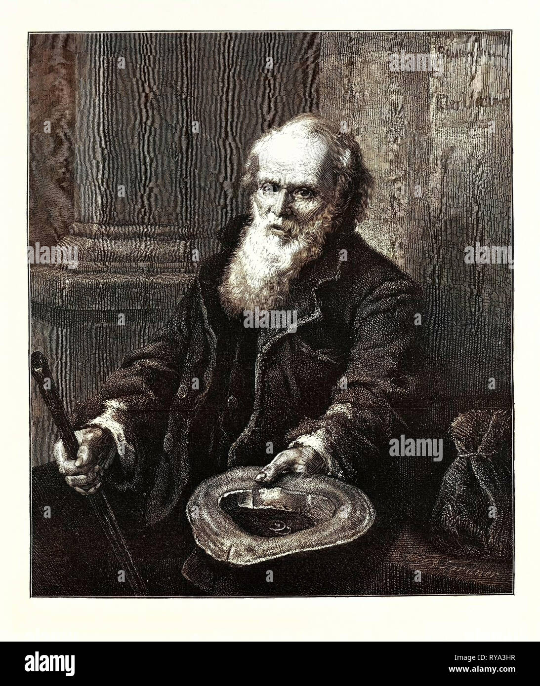 A Mendicant, 1873 Stock Photo - Alamy