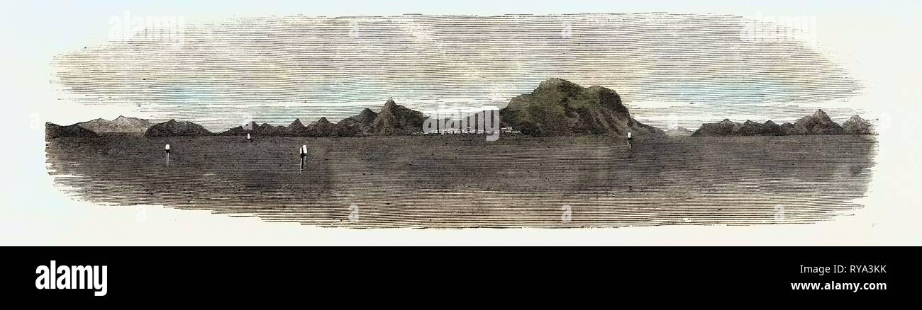 The Inland Sea of Japan: View in the Harima Nada. 1868 Stock Photo - Alamy