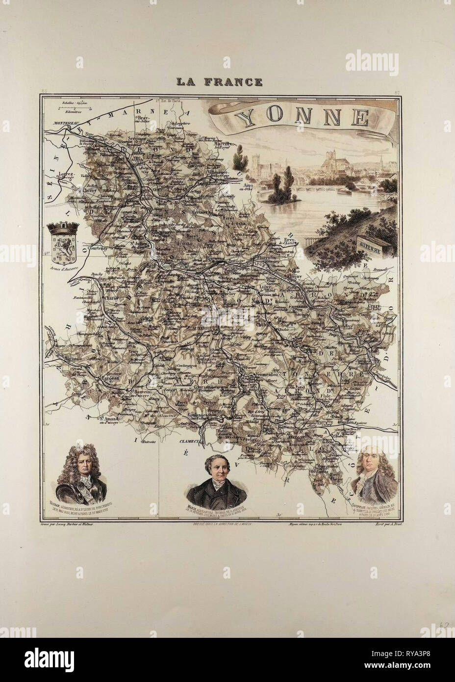 Map Of Yonne High Resolution Stock Photography and Images - Alamy