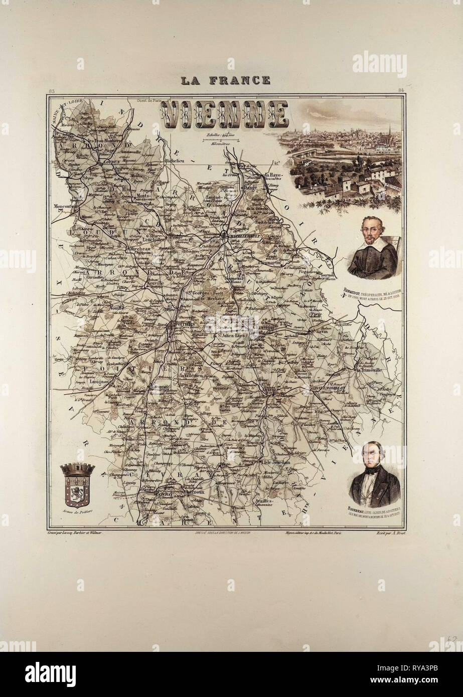 Vienne vintage map hi-res stock photography and images - Alamy