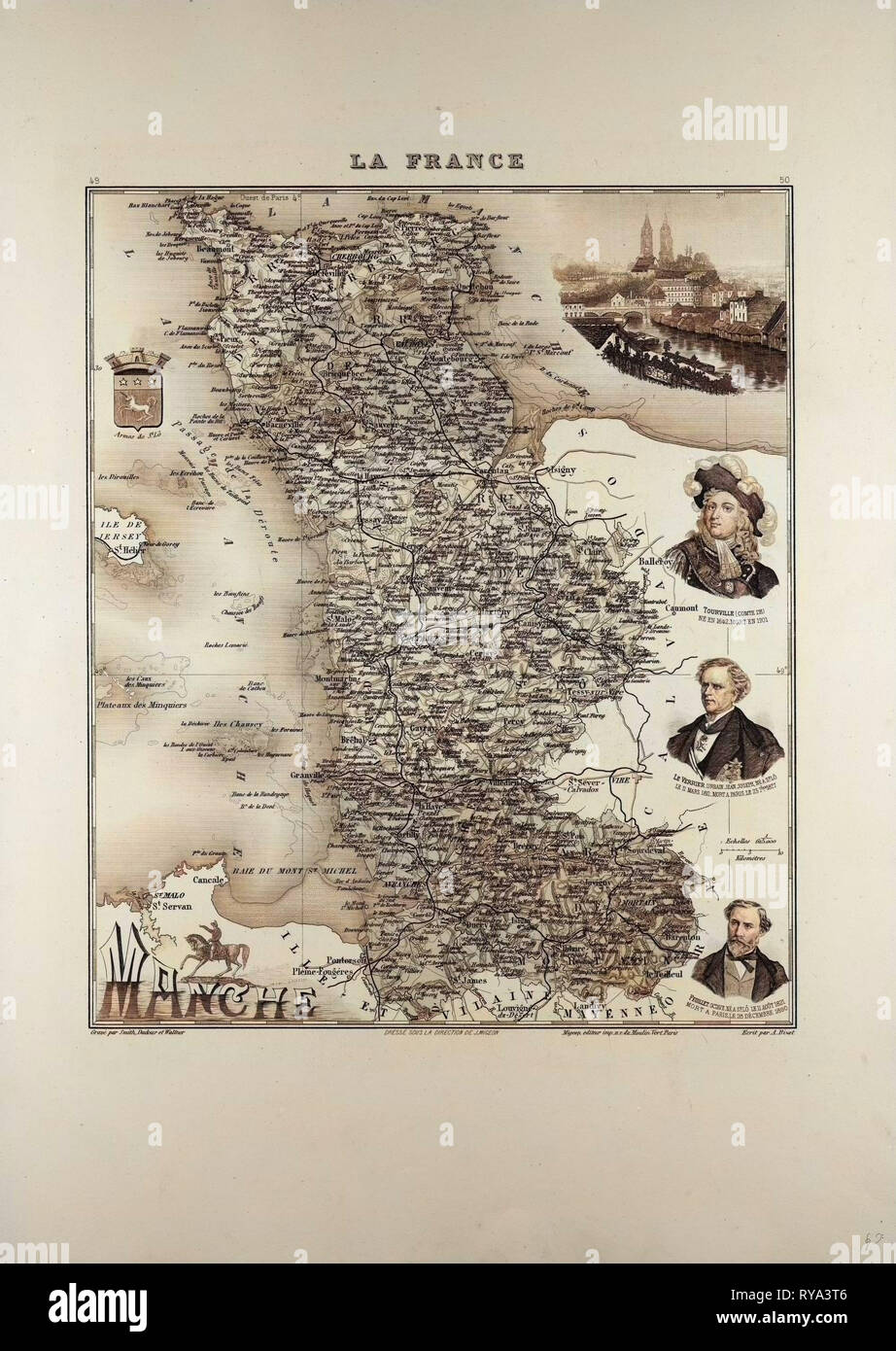 Manche map hi-res stock photography and images - Alamy