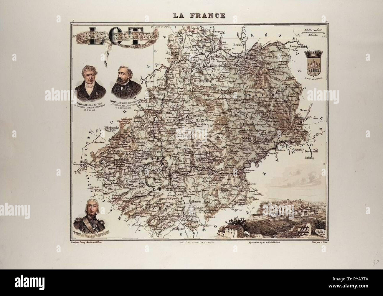Map lot france hi-res stock photography and images - Alamy