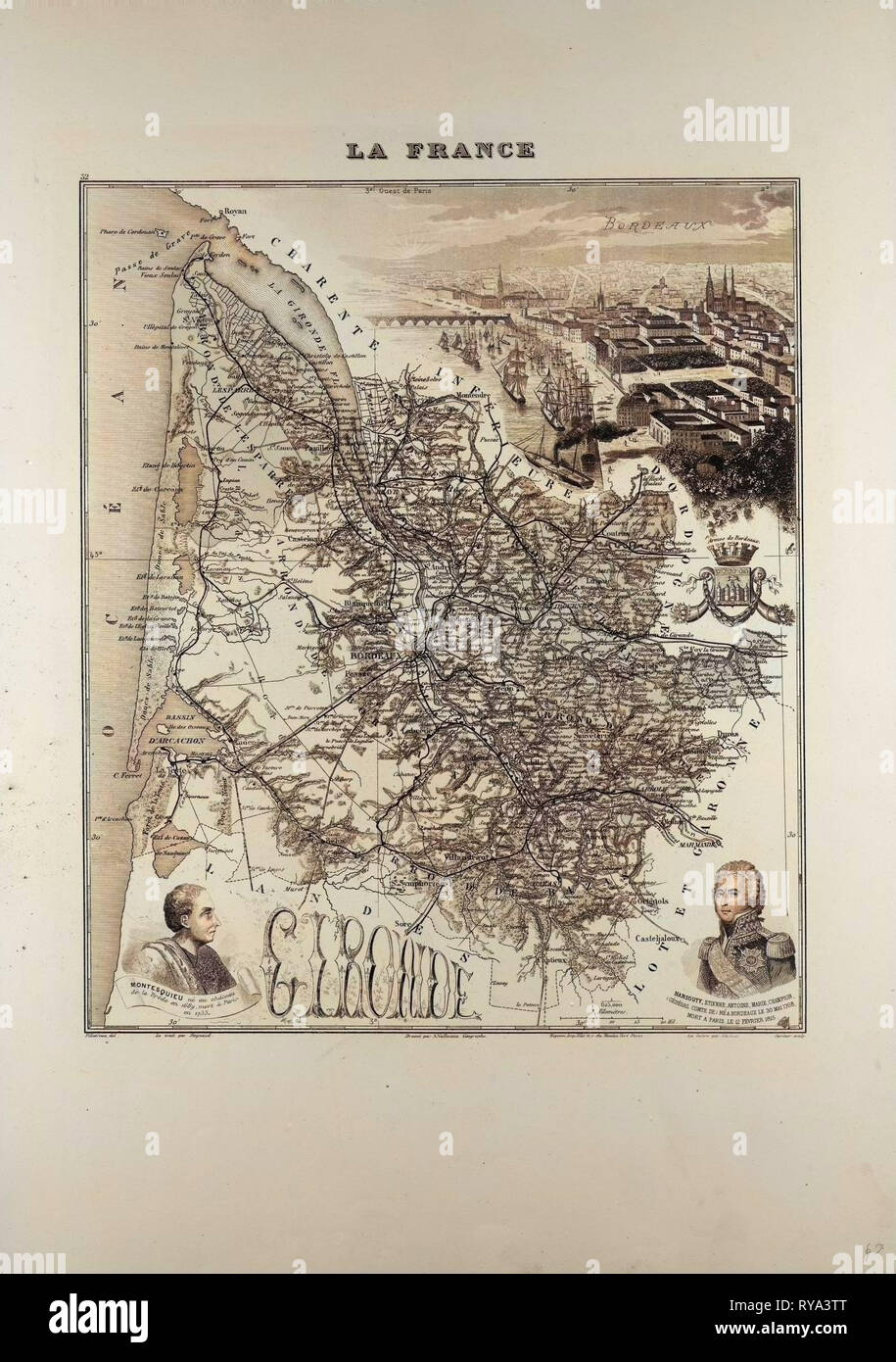 Map of gironde hi-res stock photography and images - Alamy