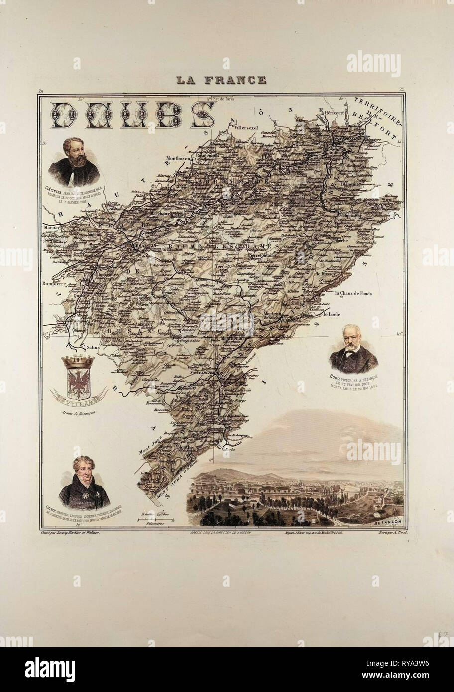 Map of doubs hi-res stock photography and images - Alamy