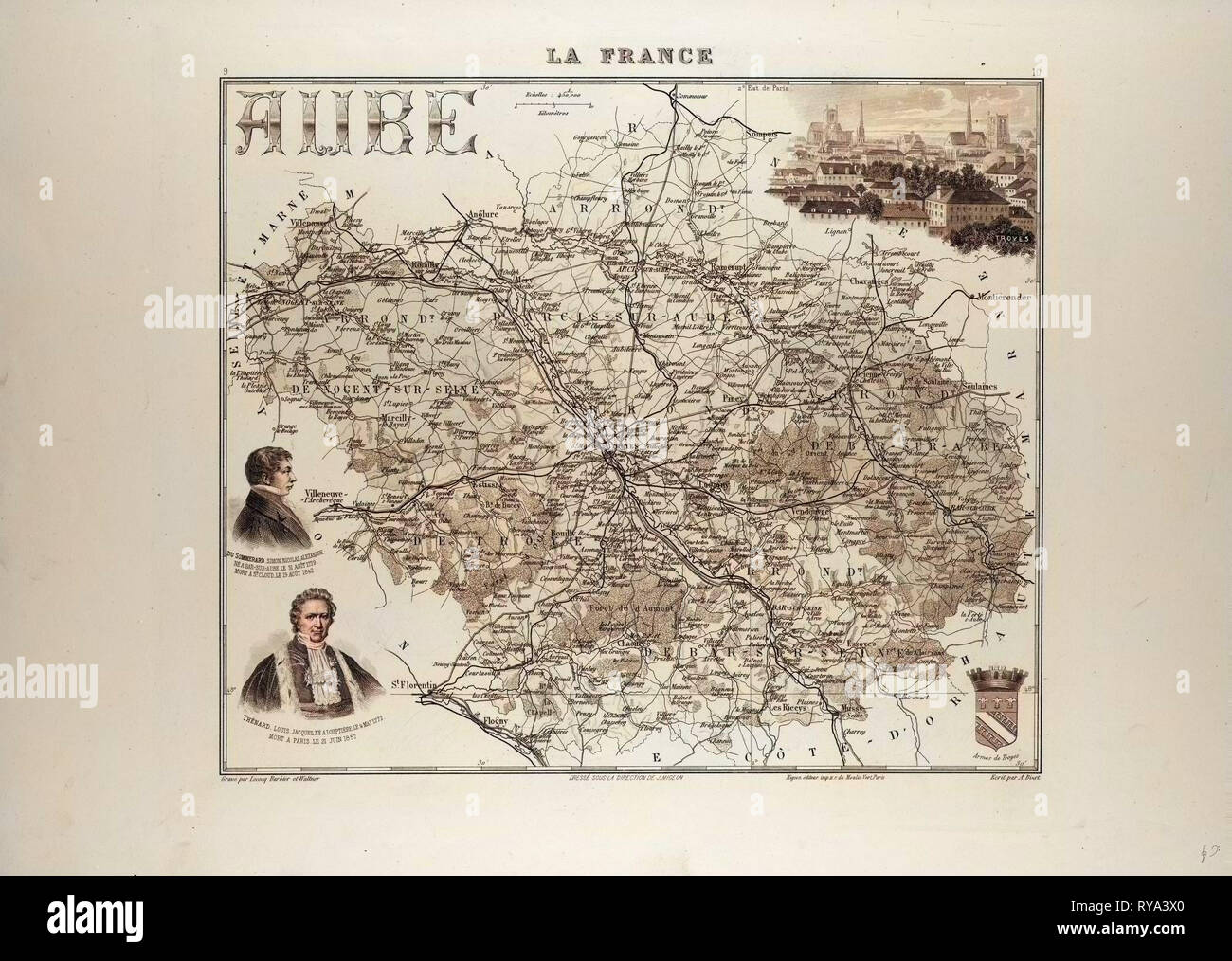 Aube map hi-res stock photography and images - Alamy