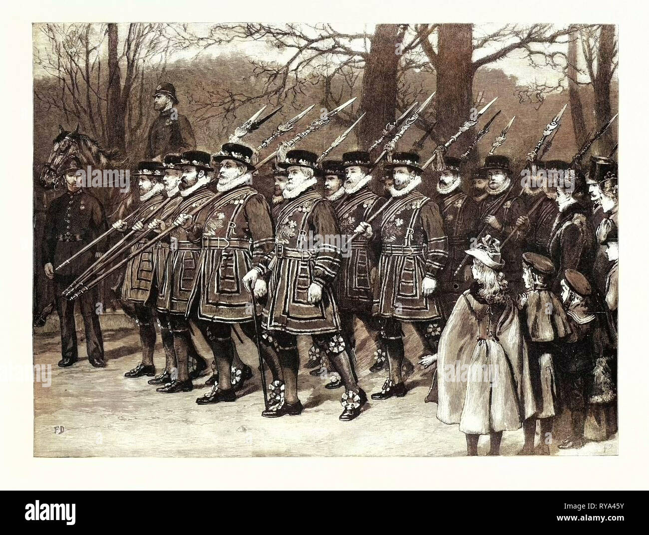 On the Way to Her Majesty's Drawing Room: The Yeomen of the Guard ...