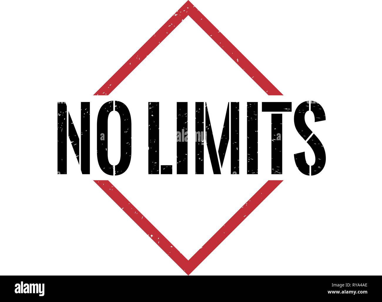 no limits red black triangle grungy rubber stamp Stock Vector Image ...