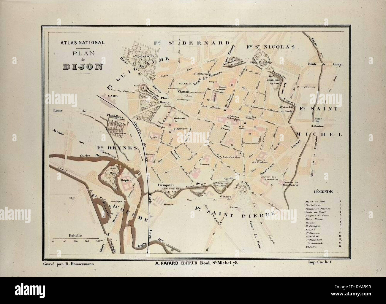 Map of Dijon France Stock Photo - Alamy