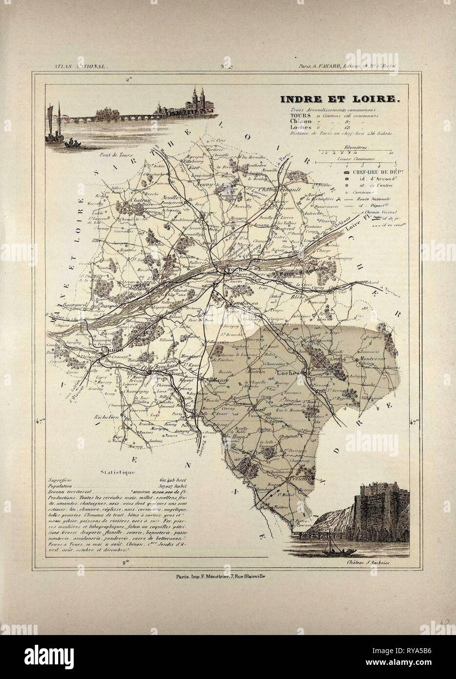 Indre et loire map hi-res stock photography and images - Alamy