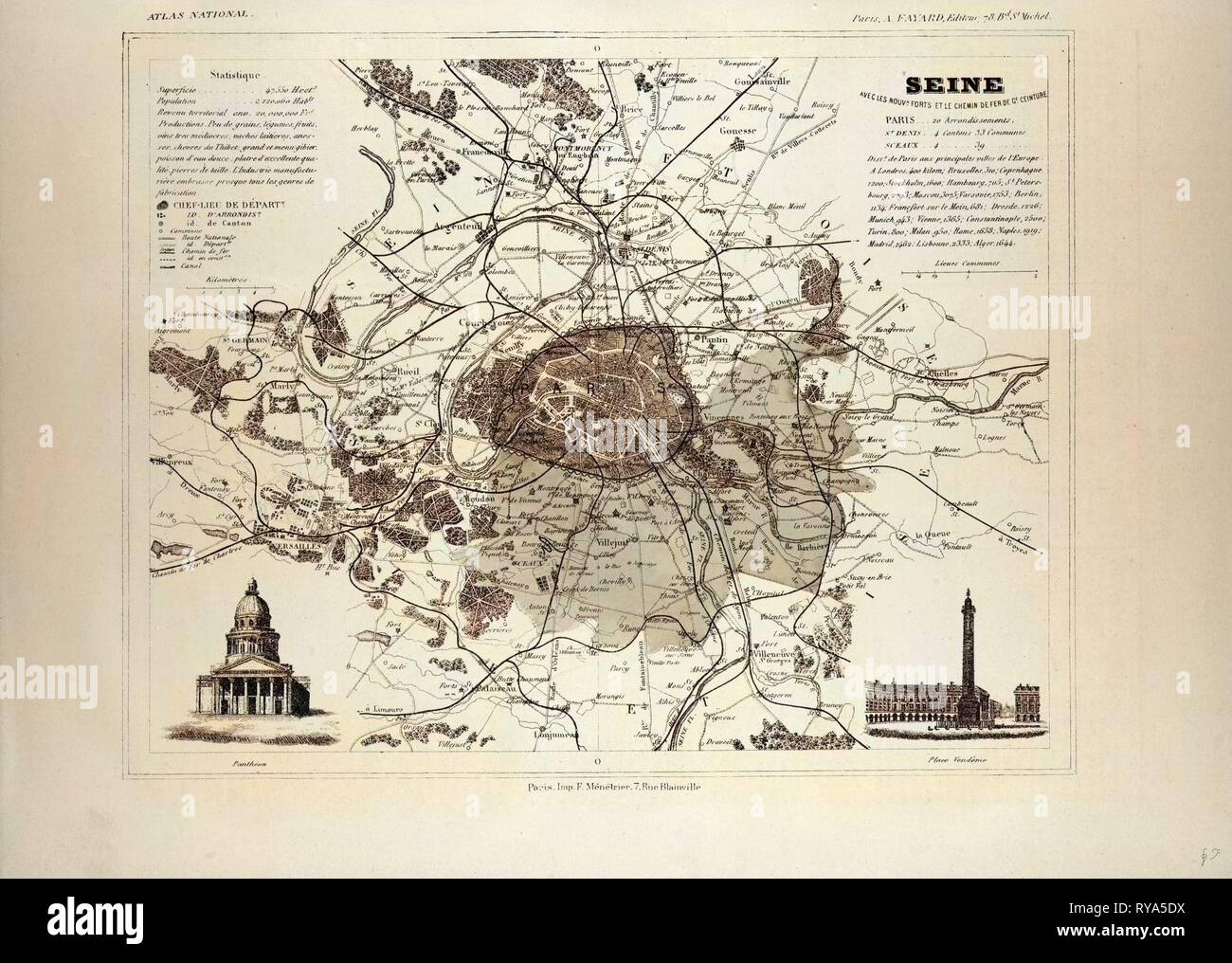 Map of Seine France Stock Photo - Alamy