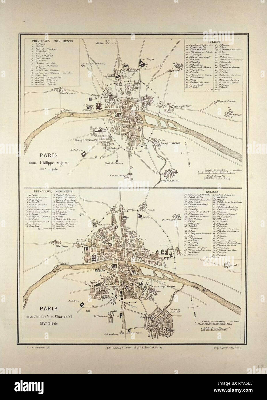 12th Century Map Of Paris