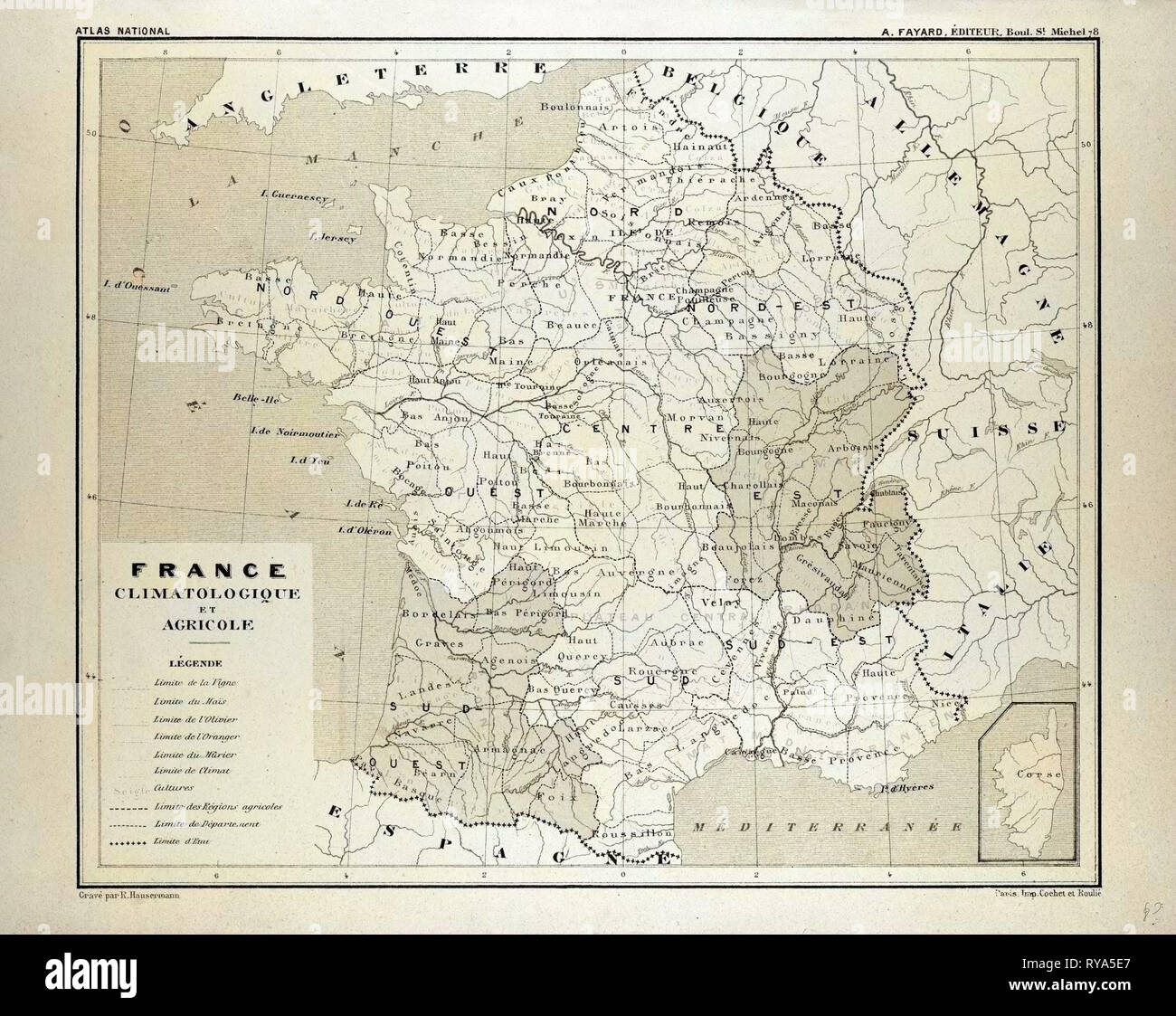 Map of France Stock Photo - Alamy