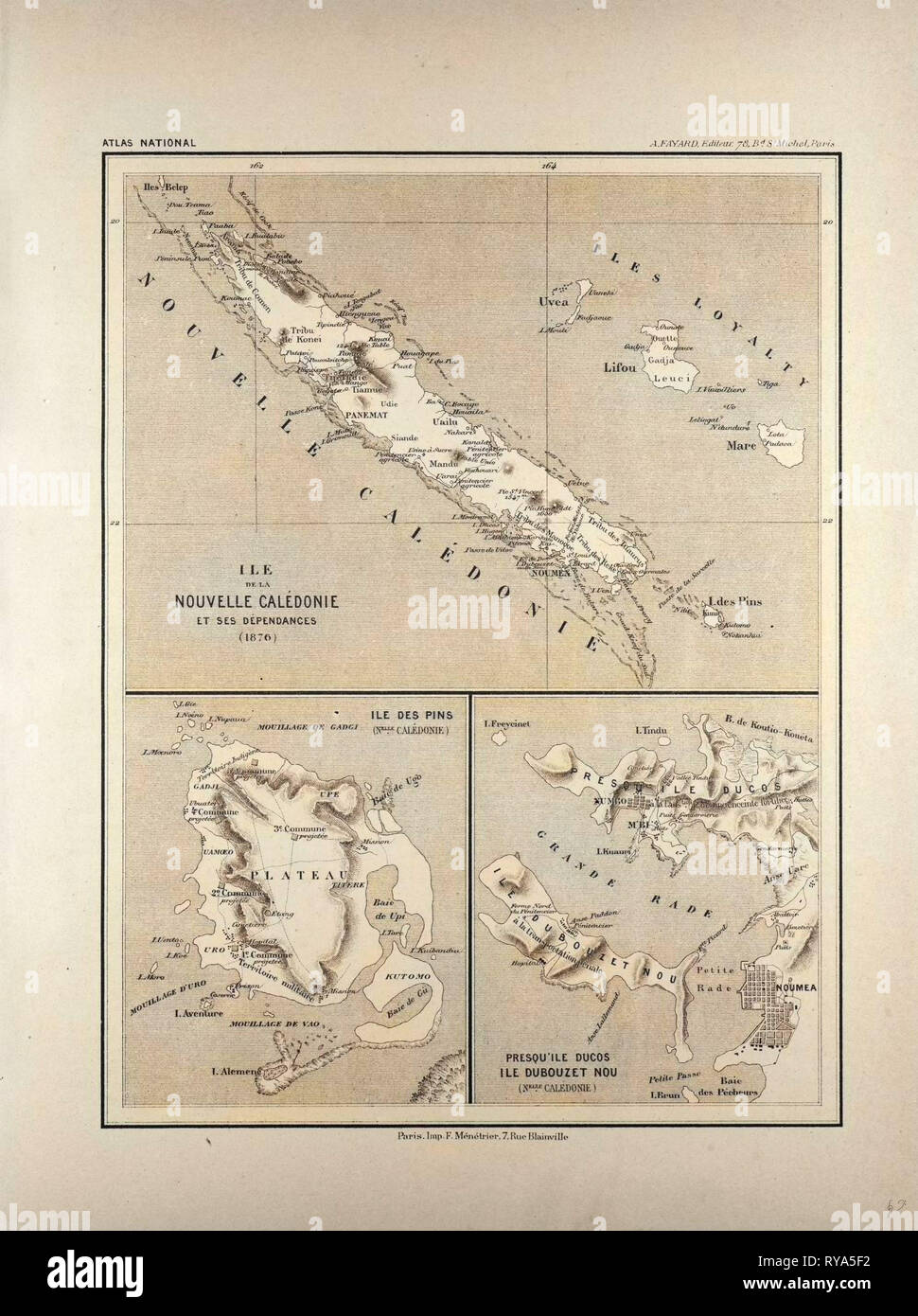 Map of New Caledonia Stock Photo - Alamy