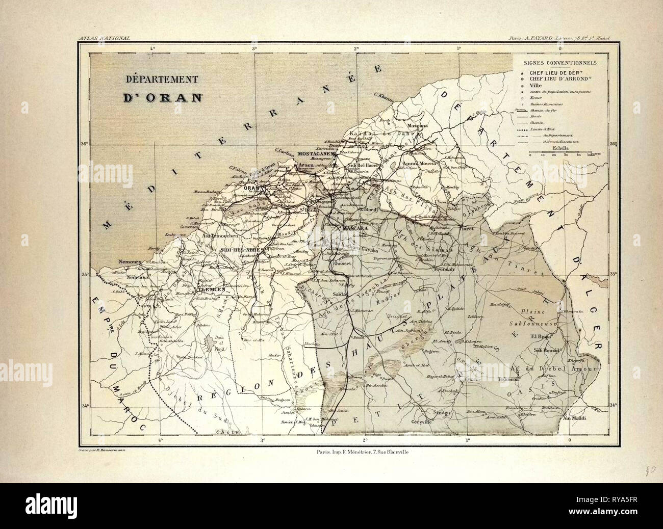 Map of Oran Stock Photo - Alamy
