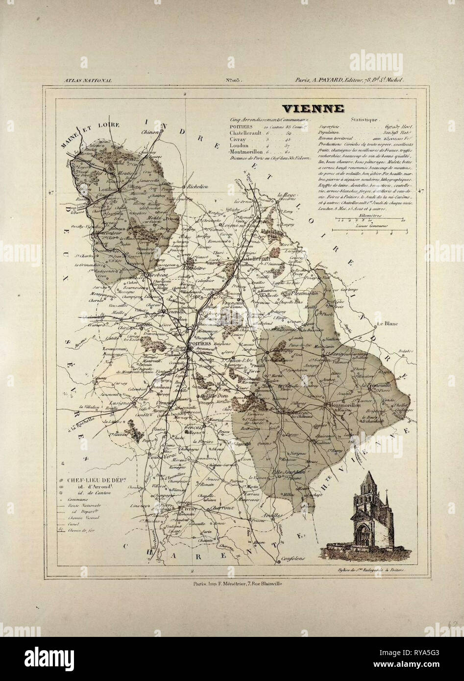 Map of Vienne France Stock Photo - Alamy