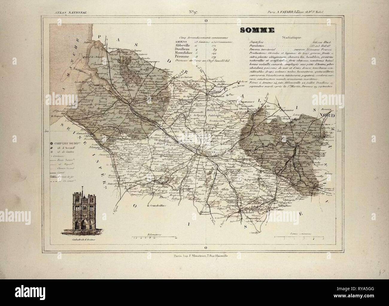 Map of Somme France Stock Photo - Alamy