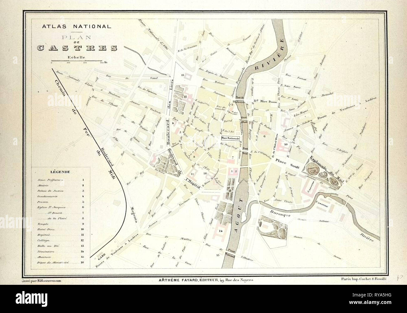 Map of Castres France Stock Photo - Alamy